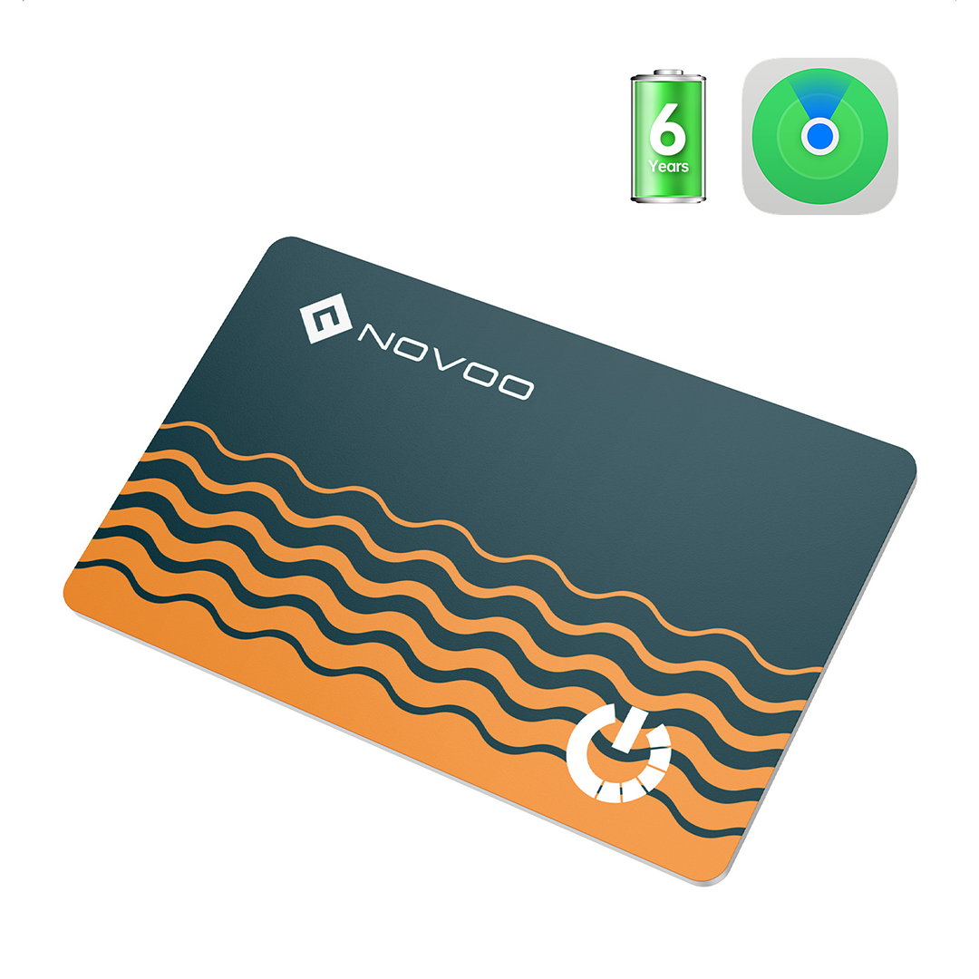 NOVOO Smart Bluetooth Wallet Tracker Card Works with Apple Find My(iOS