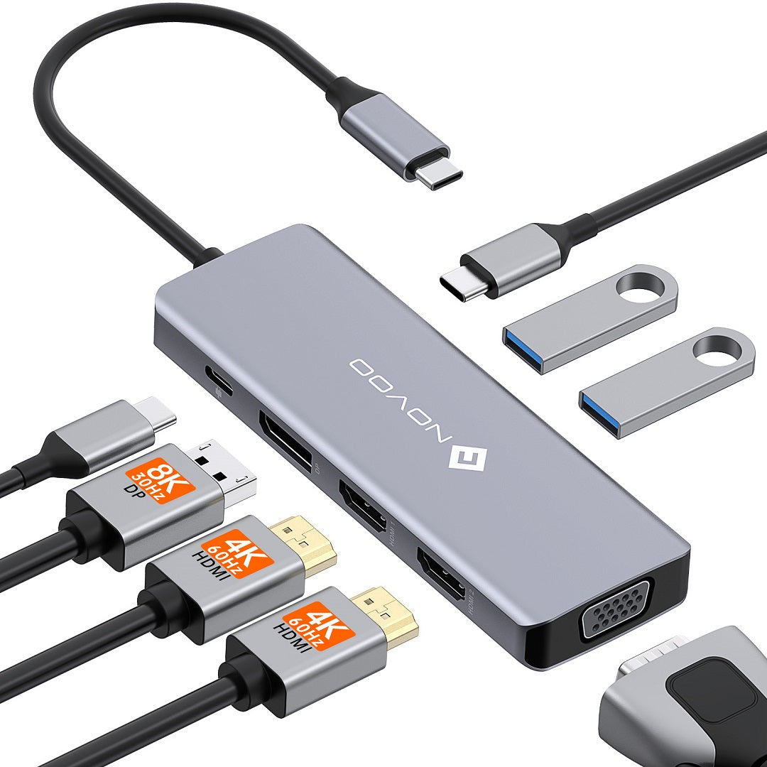 NOVOO 8 in 1 RM8 USB C HUB
