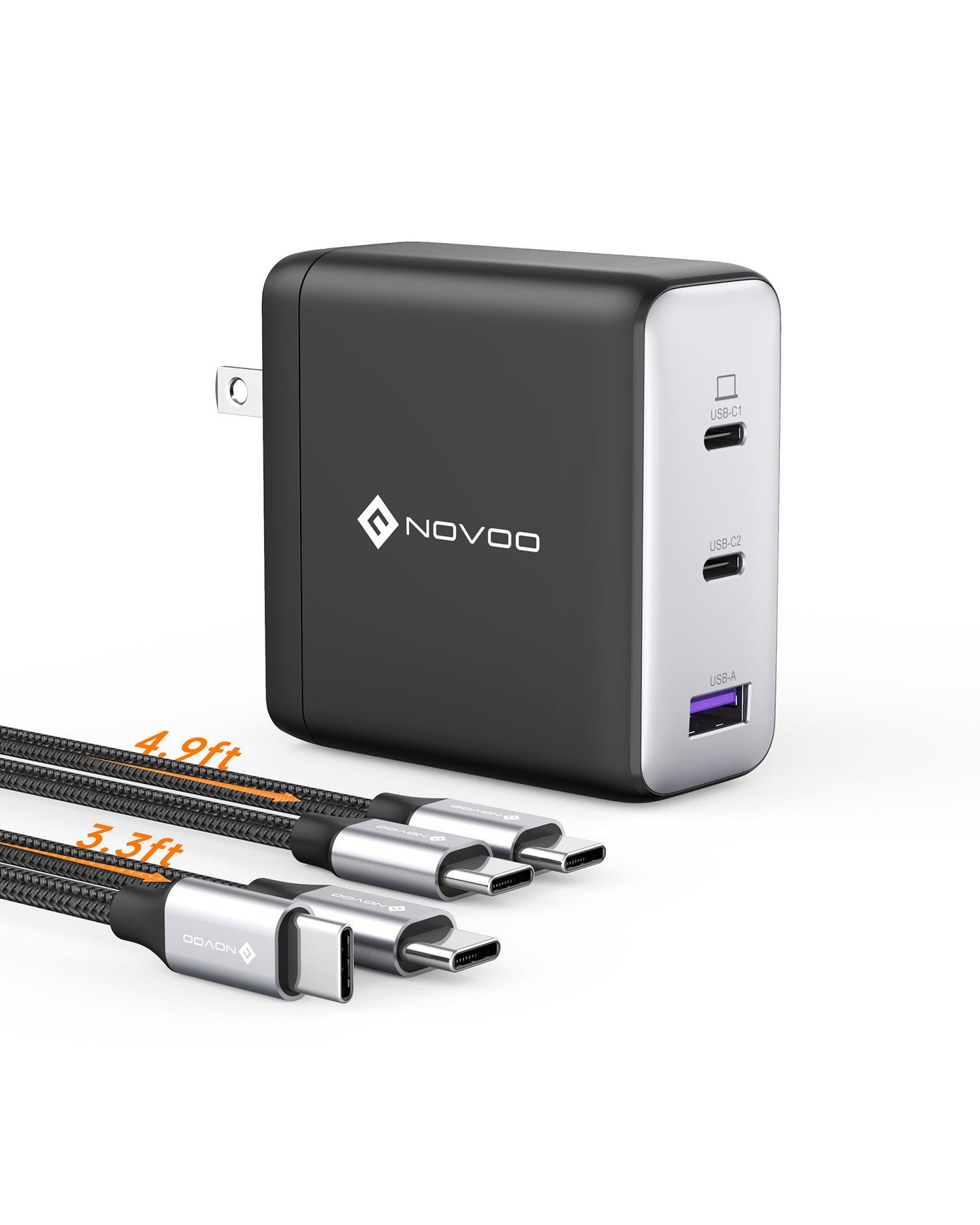 NOVOO RG120 3-Port 120W GaN Charger