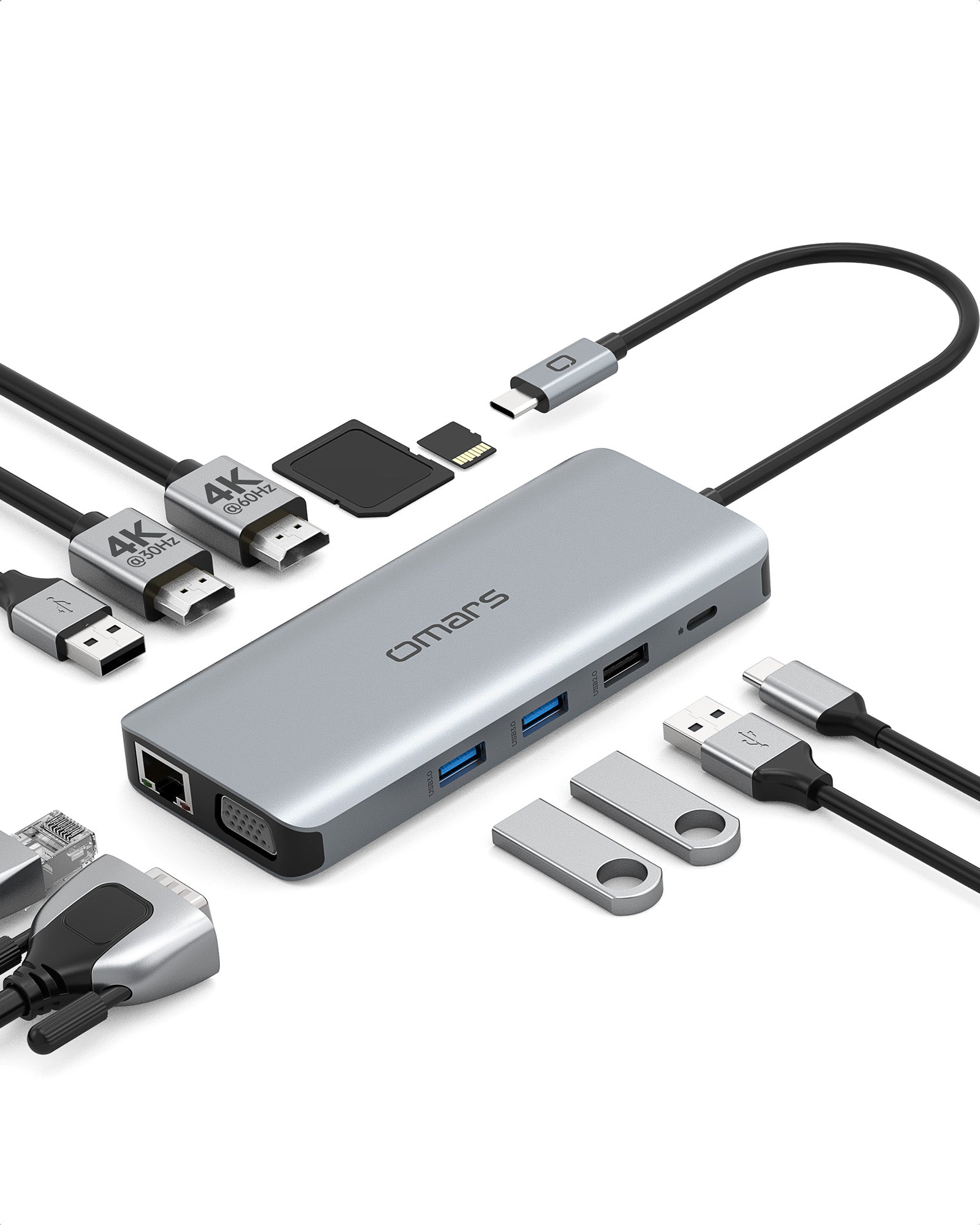 USB C Docking Station Dual Monitor, 11 in 1 USB C Hub Triple Display ...