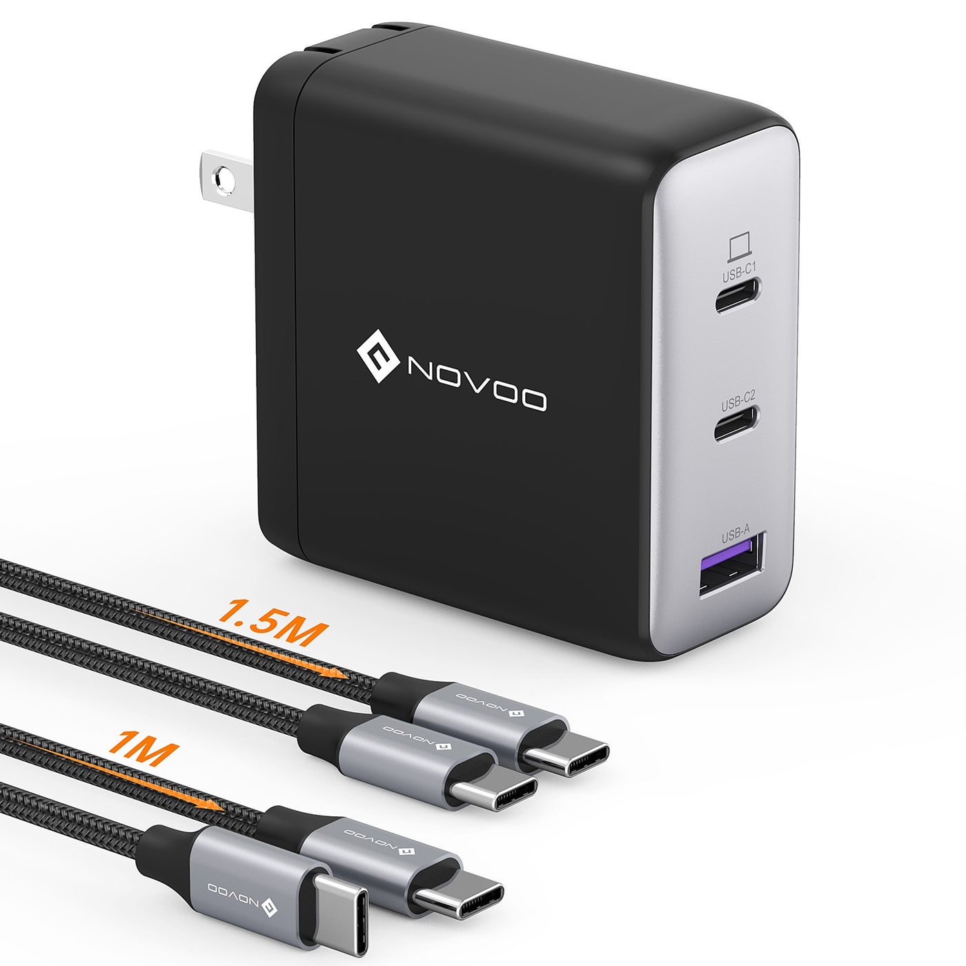 NOVOO RG120 3-Port 120W GaN Charger
